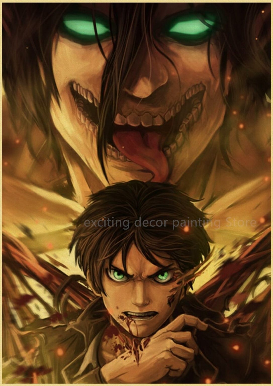 Poster Attaque des Titans : Eren Titan | Boutique Manga