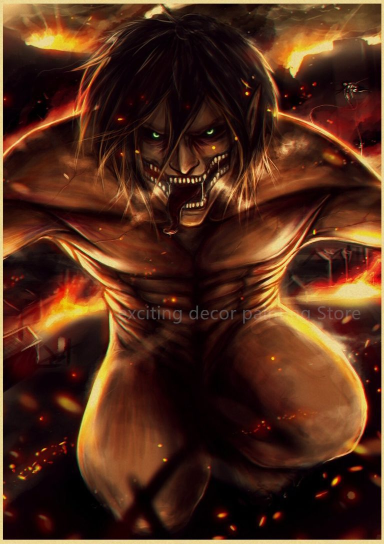 Poster Attaque des Titans : Titan Primordial vs Titan Cuirassé ...