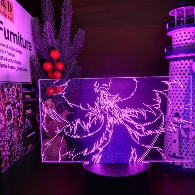 Lampe 3D LED Bleach : Ulquiorra Forme de Combat | Boutique Manga